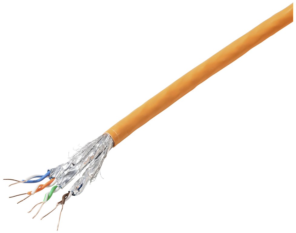 Tru Components mrezni kabl CAT 6a S/FTP 4 * 2 * 0,24 mm 2 narandzasti 305 m