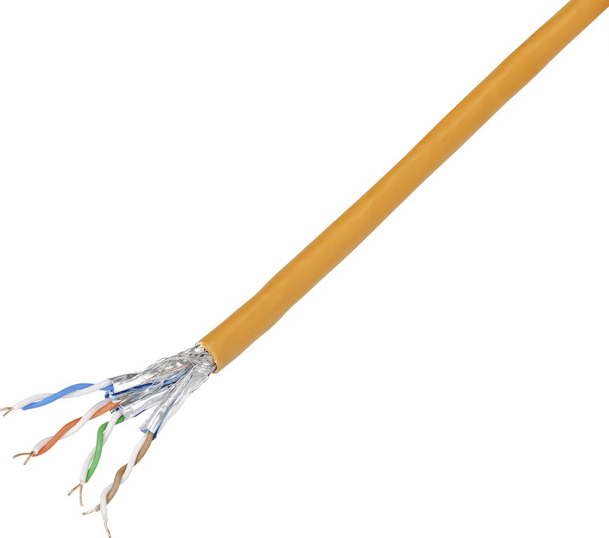 Tru Components mrezni kabl CAT 7 S/FTP 4 * 2 * 0,26 mm 2 narandzasti 100 m