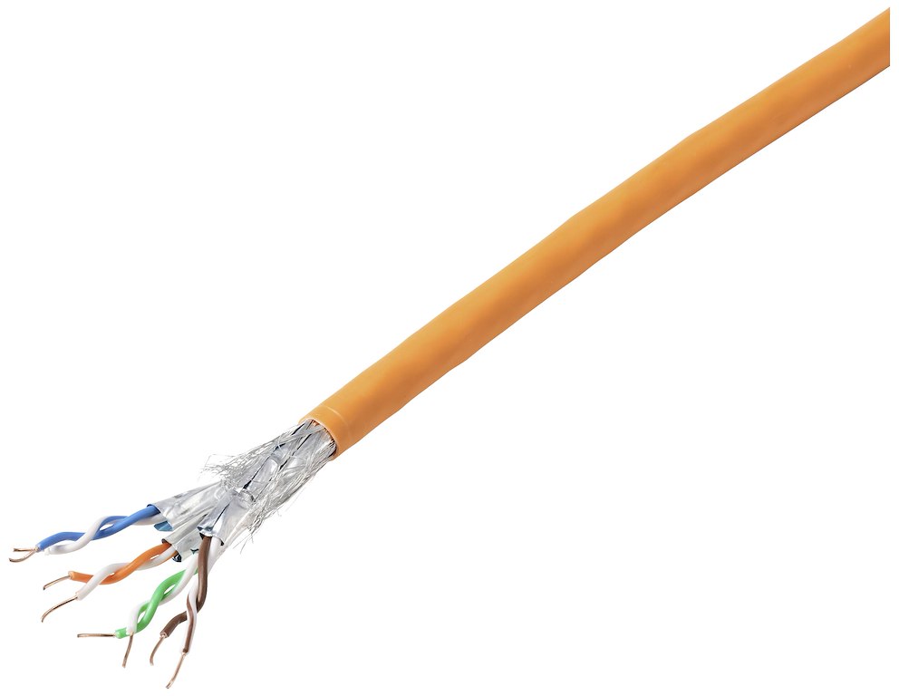 Tru Components TC-11008824 mrezni kabl CAT 7a S/FTP 4 * 2 * 0,26 mm 2 CPR-Dca sertifikovan narandzasti 100 m