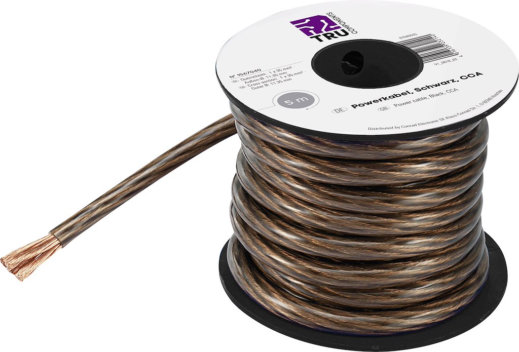 Kabl za uzemljenje 1 * 35 mm 2 crni, providni Tru Components 1567040 5 m