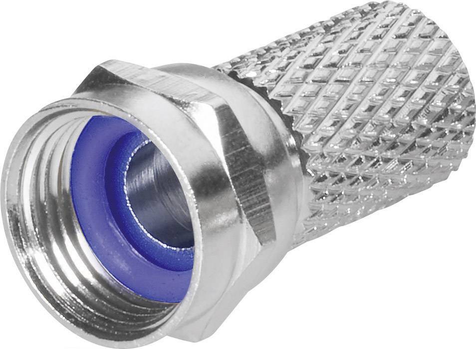 Tru Components TC-2520039 F-konektor sa gumenom zaptivkom Prikljucci: F-utikac Precnik kabla: 6,8 mm 100 kom