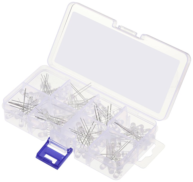 Tru Components difuzna LED crvena, zuta, narandzasta, plava, zelena, roze, toplo bela, hladno bela okrugla 5 mm 1560 mcd, 2180 mcd, 3000 mcd, 4200 mcd, 5800 mcd 100 20 mA 3.