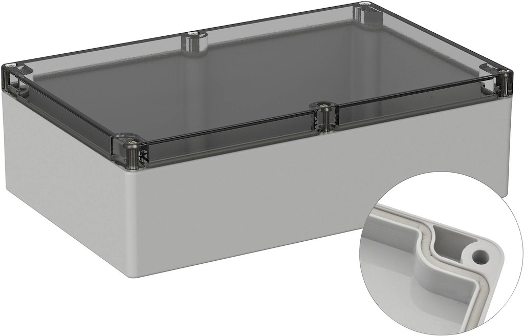 Tru Components TC-9065576 spoljno kuciste polikarbonat sivo-bela (RAL 7035)