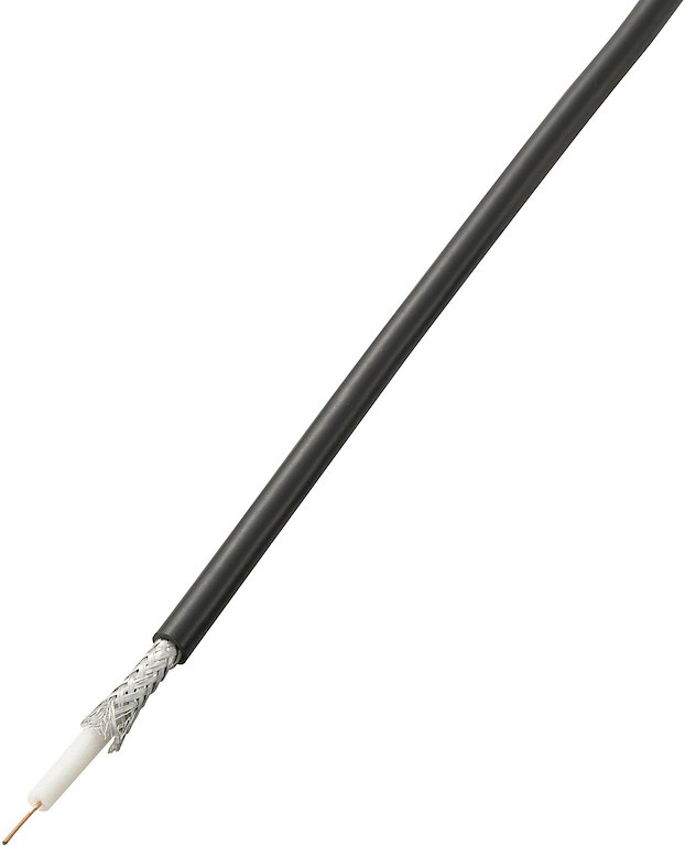 Koaksijalni kabl, spoljni precnik: 6 mm RG58 50 52 dB crni Tru Components 1567202 100 m