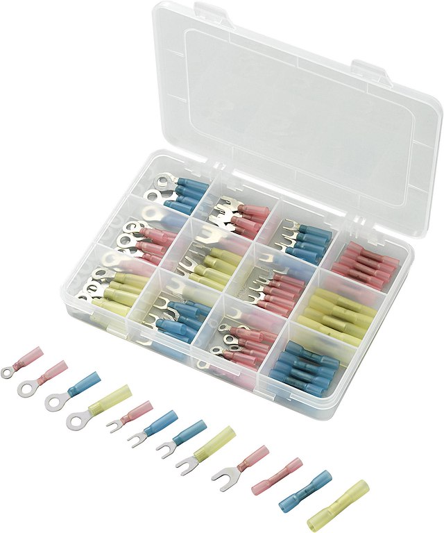 TRU Components 1566792 konektor crvena, plava, žuta (pak. 104 kom)