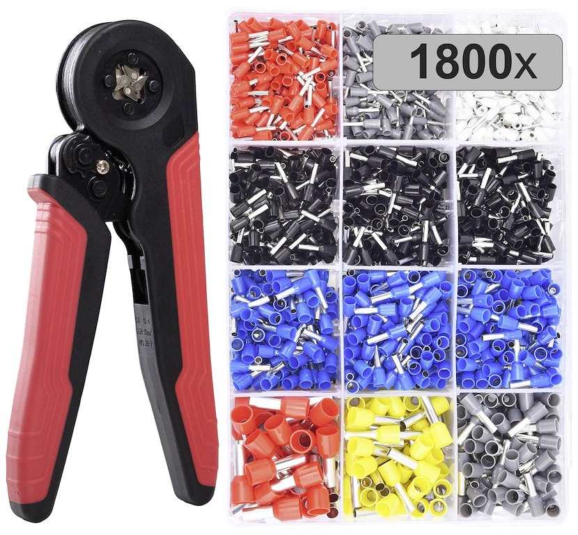 Tru Components TC-12888628 asortiman supljih provodnika 0,5 mm 2, 0,75 mm 2, 1 mm 2, 1,5 mm 2, 2,5 mm 2, 4 mm 2, 6 mm 2, 10 mm 2 delimicno izolovanih 1800 kom