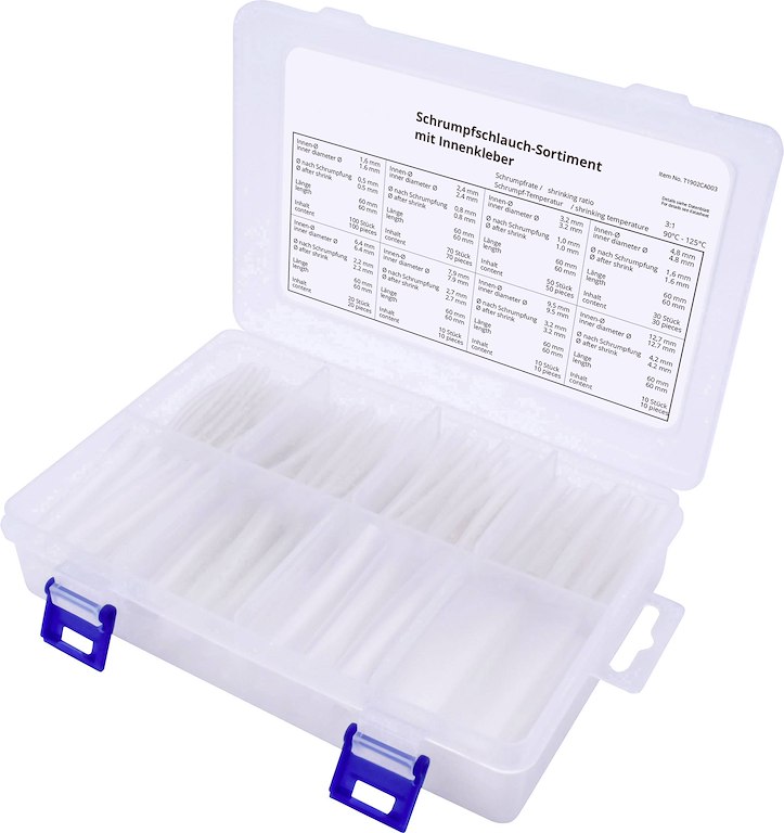 Tru Components T1902CA003 izbor cevi za skupljanje transparentan Odnos skupljanja:3:1 300 kom