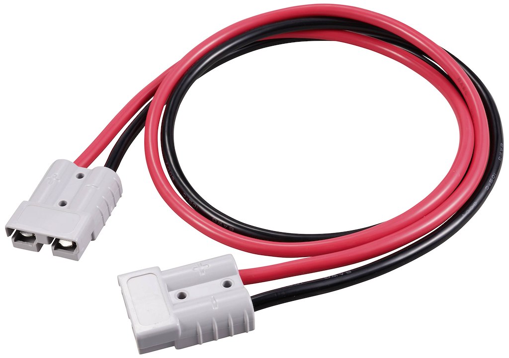 Tru Components TC-12195680 Produzni kabl za prikljucak baterije velike struje 1M 600 V 50 A crni, crveni