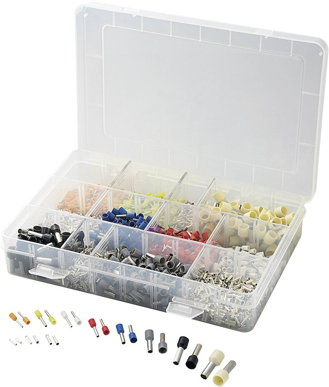 Asortiman udubljenja 0,5 mm 2 10 mm 2 narandzasta, bela, zuta, crvena, plava, zelena, crna, bela Tru Components 737030 2700 kom