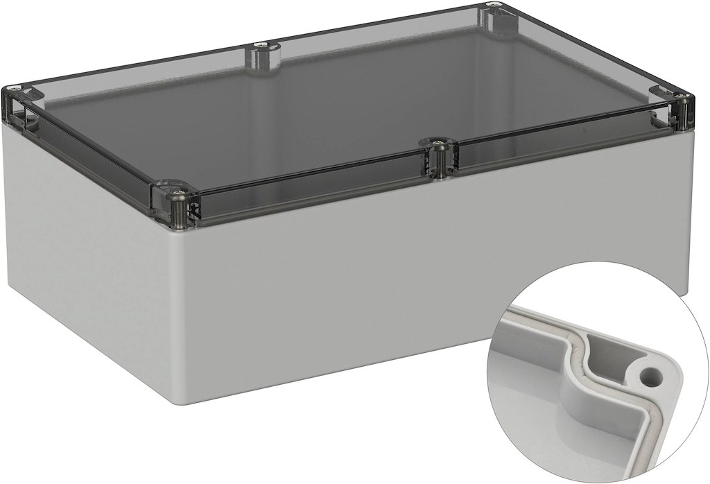 Tru Components TC-9065548 spoljno kuciste polikarbonat sivo-bela (RAL 7035)