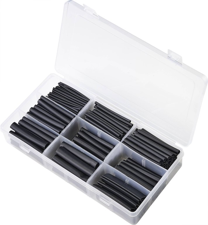 Tru Components TC-9508152 skupljajuca cev-izbor crna Odnos skupljanja:3:1 300 kom