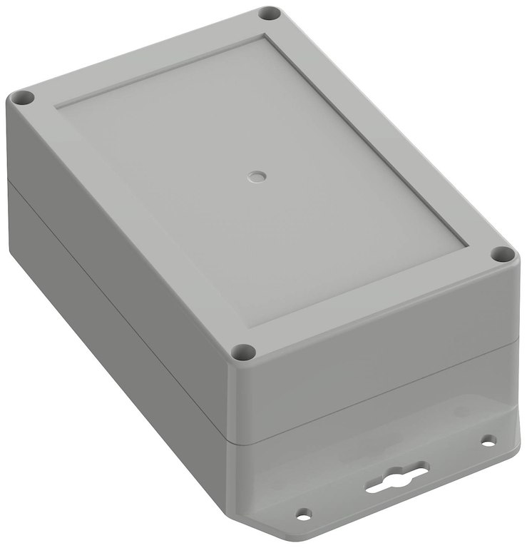 Tru Components TC-10860800 kuciste sa prirubnicom od polikarbonata svetlosiva