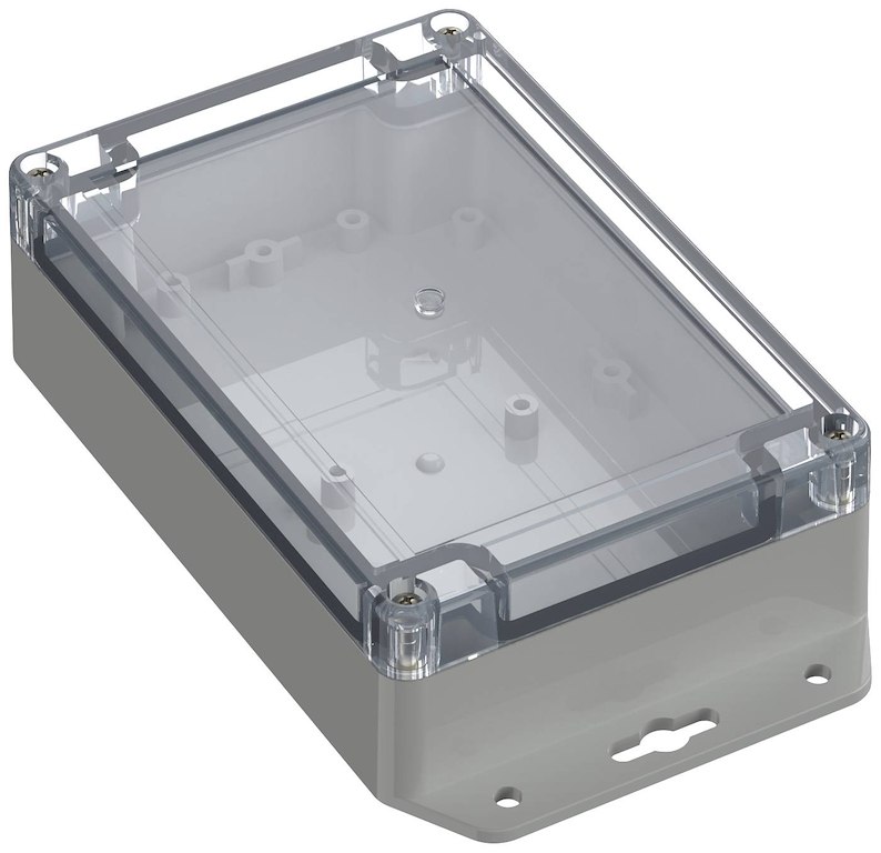 Tru Components TC-10860752 kuciste sa prirubnicom od polikarbonata svetlosiva