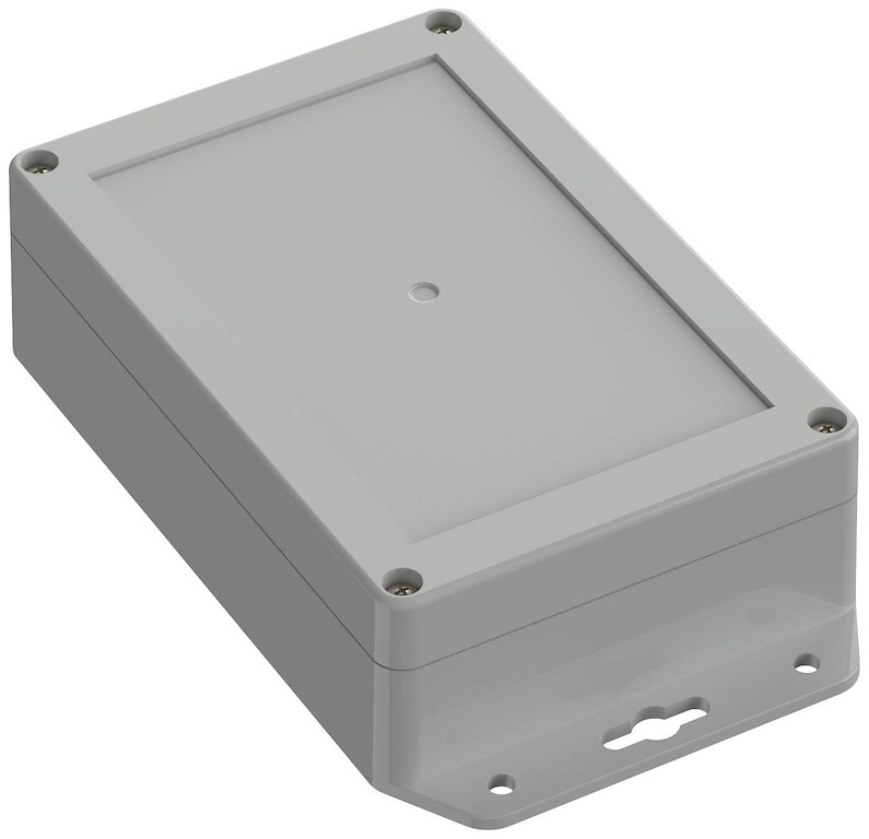 Tru Components TC-10860748 kuciste sa prirubnicom od polikarbonata svetlosiva