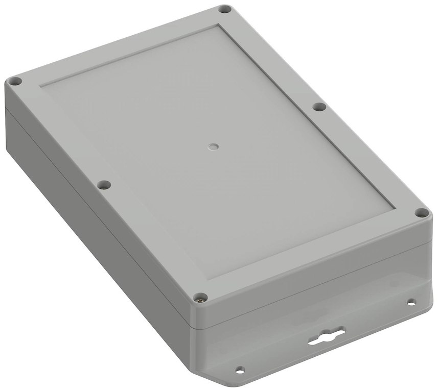 Tru Components TC-10860972 kuciste sa prirubnicom ABS svetlo sivo