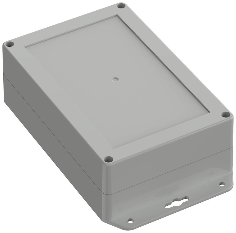 Tru Components TC-10860880 kuciste sa prirubnicom ABS svetlo sivo