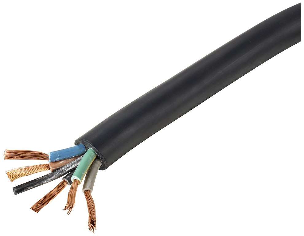 Tru Components TC-11594964 gumirani kabl H07RN-F 5 * 10 mm 2 crni 1m