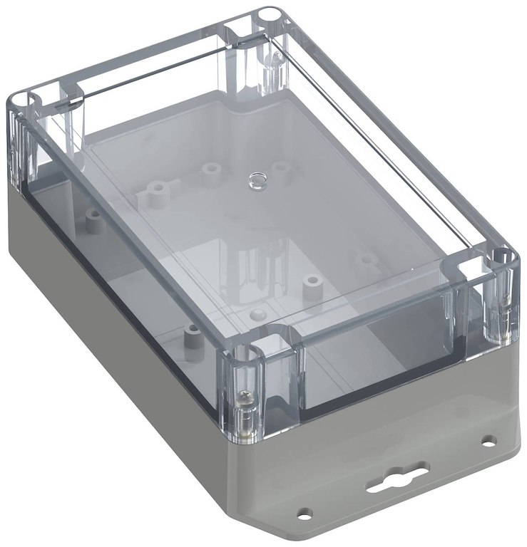 Tru Components TC-10860812 kuciste sa prirubnicom ABS-PC svetlo siva