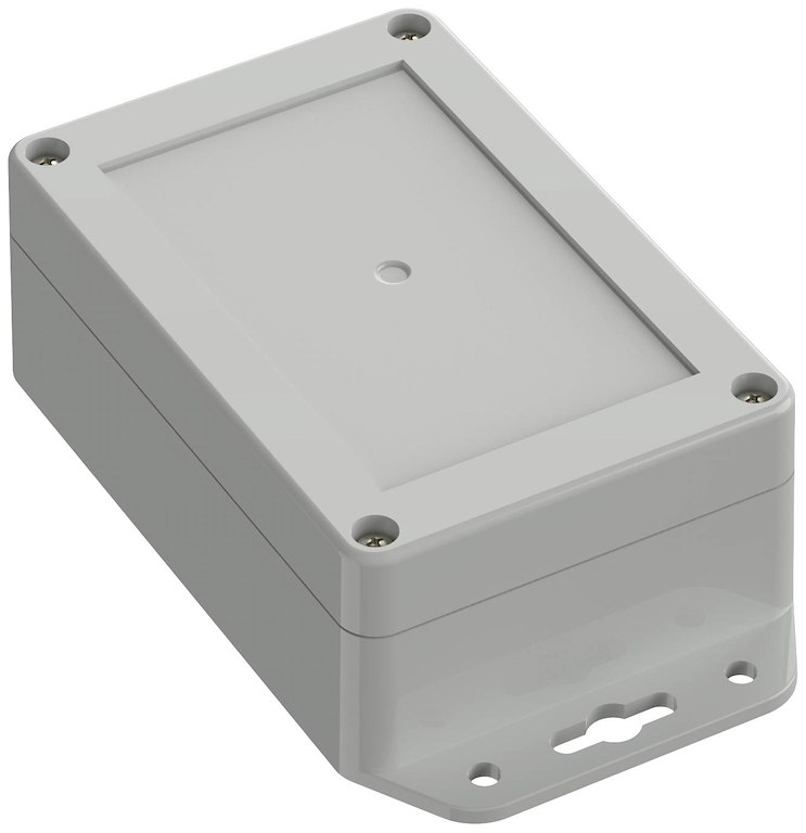 Tru Components TC-10860564 kuciste sa prirubnicom od polikarbonata svetlosiva