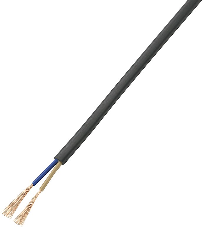 Tru Components 1566995 prikljucni kabl 2 * 0,75 mm 2 crni 20 m