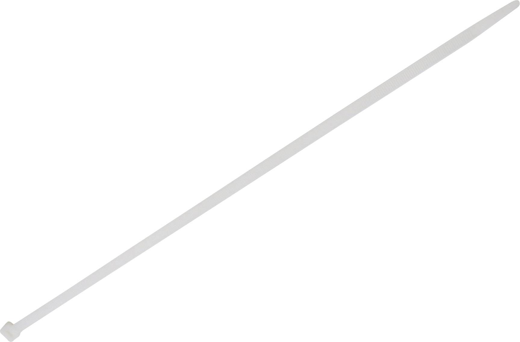 Vezica za kablove 500 mm bela, toplotno stabilna, otporna na kiseline Tru Components 1578093 100 komada