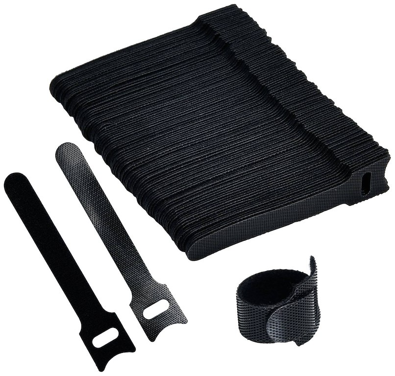 Tru Components T24CA056 Velcro vezica za obmotavanje i mekana vunena tkanina (D*s) 100 mm * 12 mm crna 100 kom