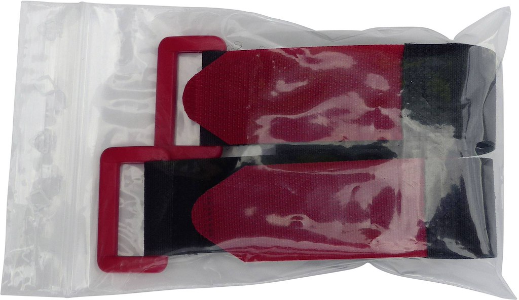 Tru Components 688-330-Bag Velcro traka sa trakom za hvatanje i mekim flisom (D*s) 300 mm * 25 mm crna, crvena 2 komada