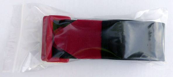 Tru Components 690-330-Bag Velcro traka sa trakom za hvatanje i mekim flisom (D * s) 600 mm * 38 mm crna, crvena 2 komada