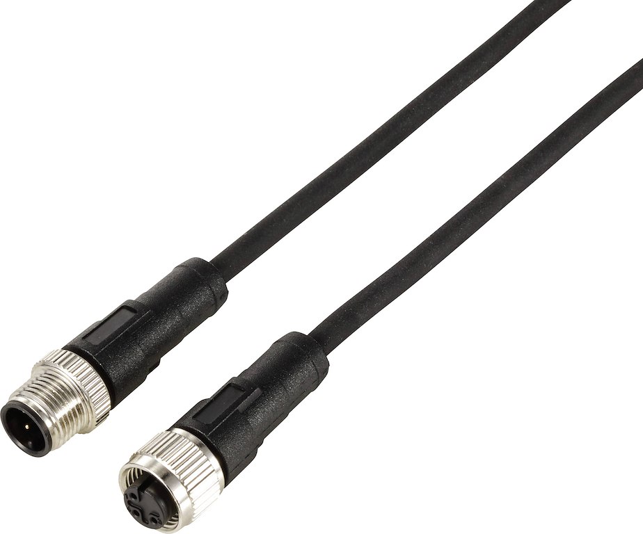 Tru Components TC-12833104 produzetak kabla za senzor/aktivator M12 pravi utikac na ravnu spojnicu 2 m broj polova: 3