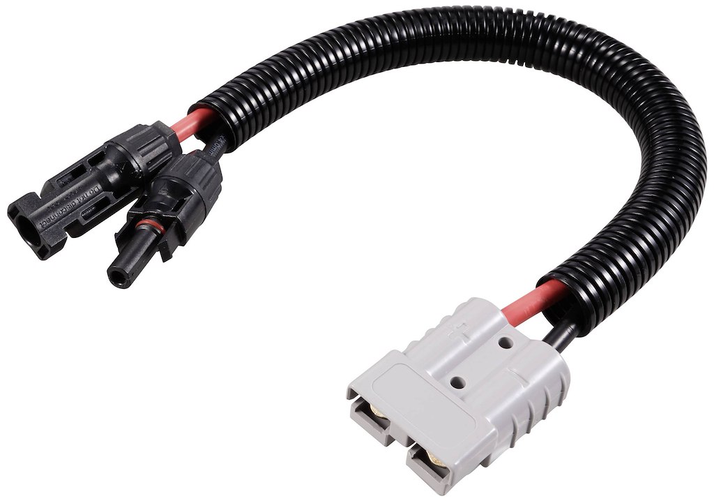 Tru Components TC-12195716 Konektor velike struje 50 A na MC4 solarni konektor tip A 600 V 30 A crni, crveni