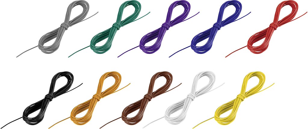 Fino-zicni provodnik LiFI 1 * 0,08 mm 2 crna, bela, plava, braon, crvena, zuta, zelena, siva, narandzasta, ljubicasta boja Tru Components 1243991 1 set