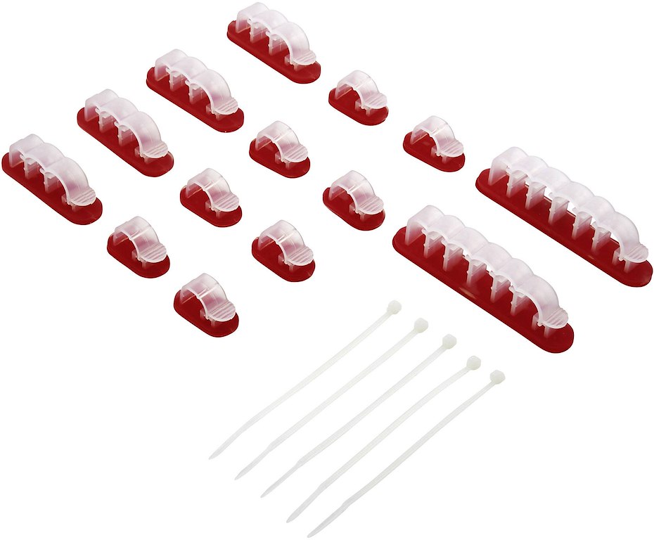 Drzac kabla, samolepljivi, Transparent Tru Components 1386629 VCM-SET-TT 19 komada