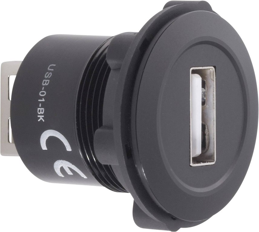 TRU Components USB-01-BK USB konektor 4 USB 2.0