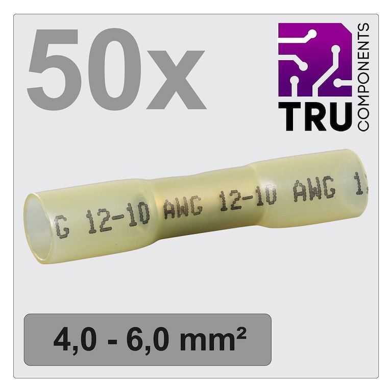 TRU Components TC-12888412 konektorska letvica 42 mm žuta (pak. 50 kom)