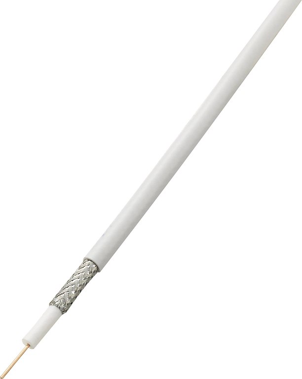 Koaksijalni kabl, spoljni precnik: 6,60 mm 75 90 dB beli Tru Components 1570929 25 m