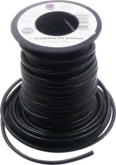 Fino-zicni provodnik LiI 1 * 1,50 mm 2 crni Tru Components 605909 10 m