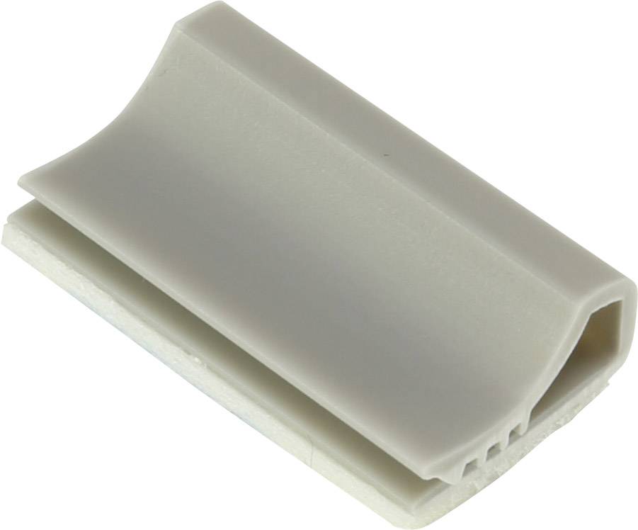 Ravna baza za pricvrscivanje kablova, svetlo siva Tru Components TC-6645728 100 komada