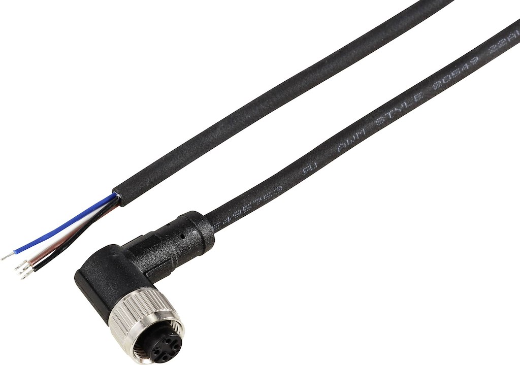 Tru Components TC-12833156 prikljucni kabl senzora/aktivatora M12 ugaoni zenski konektor 2 m broj polova: 4