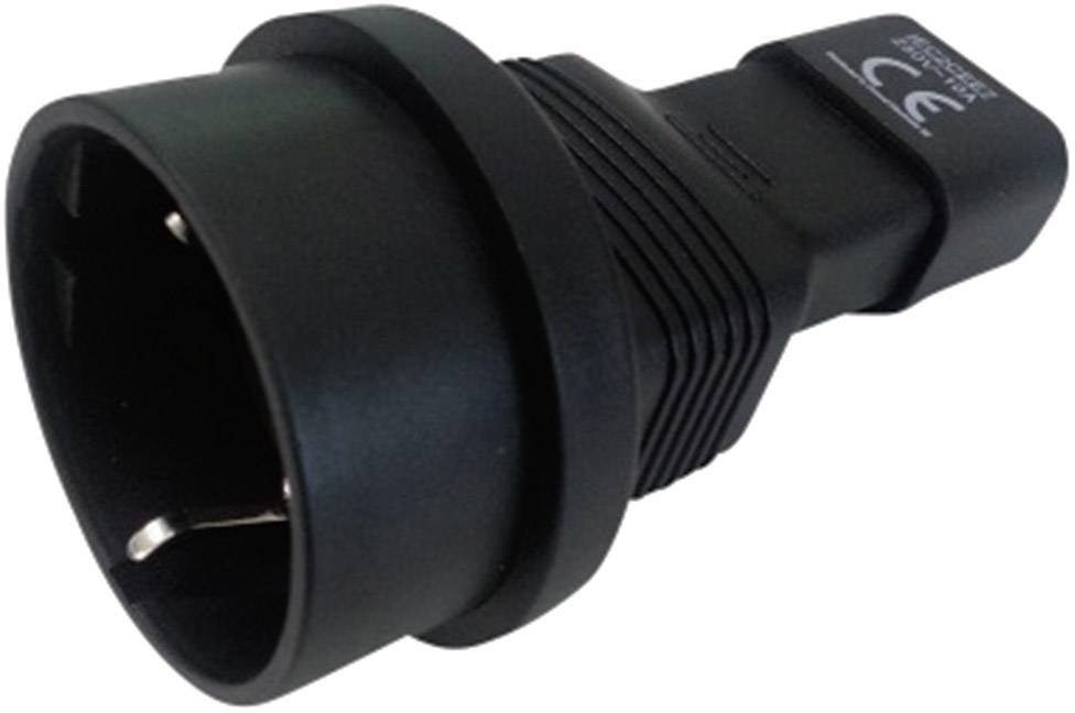 Mrezni adapter, CEE spojnica – hladni utikac C14 ukupan broj polova 2 + PE crni
