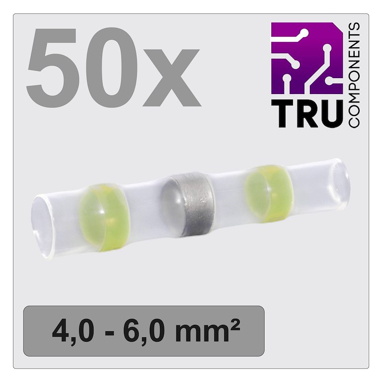 TRU Components TC-12888428 konektorska letvica 40 mm žuta (pak. 50 kom)