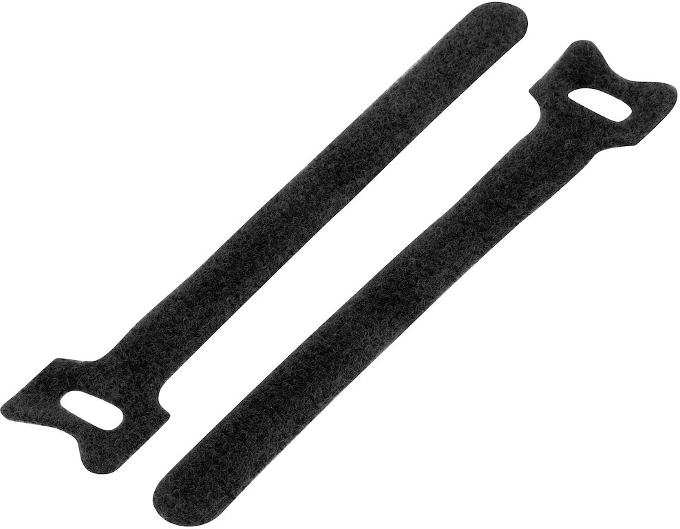 Tru Components TC-12355352 Velcro vezica za obmotavanje i mekana vunena tkanina (D*s) 180 mm * 12 mm crna 20 komada