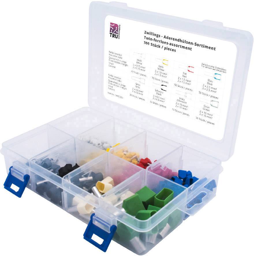 Tru Components T1903C035 Asortiman supljih provodnika 0,75 mm 2, 1 mm 2, 1,5 mm 2, 2,5 mm 2, 4 mm 2, 6 mm 2, 10 mm 2, 16 mm 2 delimicno izolovanih 300 delova