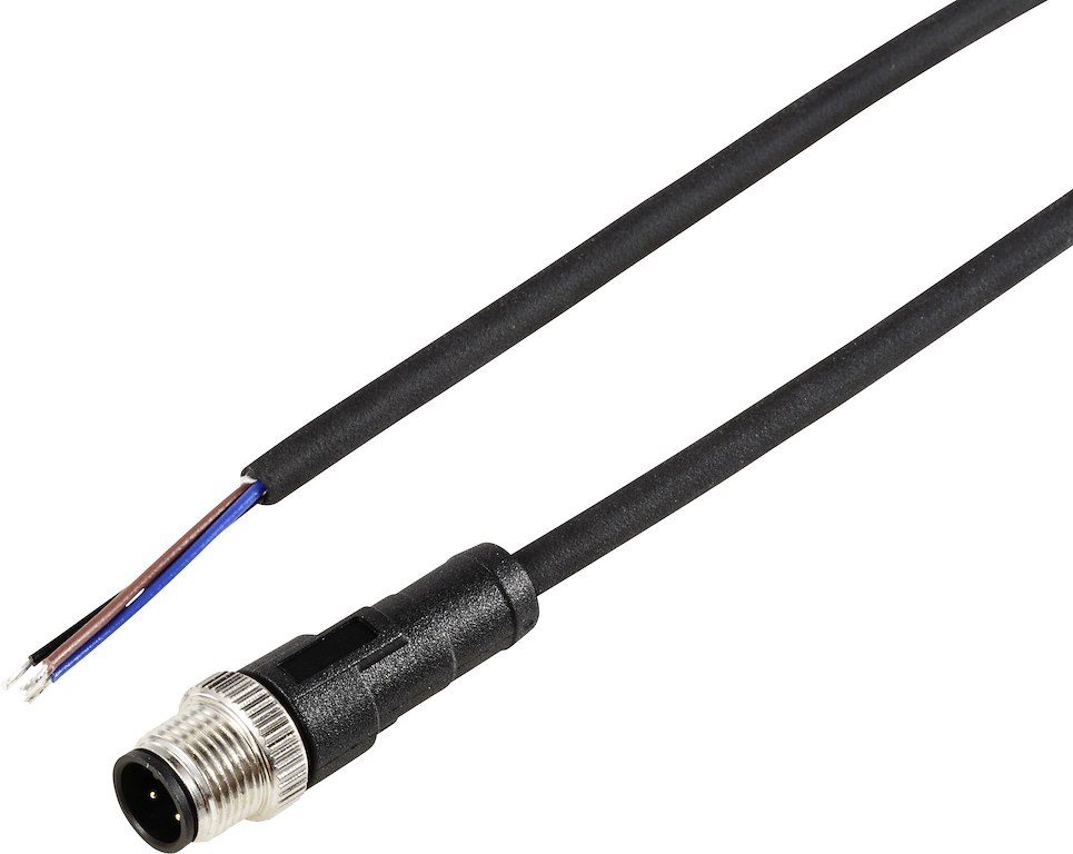 Tru Components TC-12833132 prikljucni kabl senzora/aktuatora M12 ravni muski konektor 2 m broj polova: 3