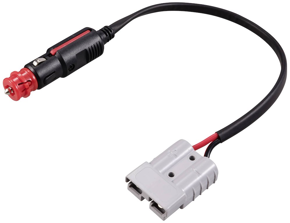 Tru Components TC-12195692 Konektor za jaku struju akumulatora na uticnicu za upaljac za auto sa osiguracem crni, crveni