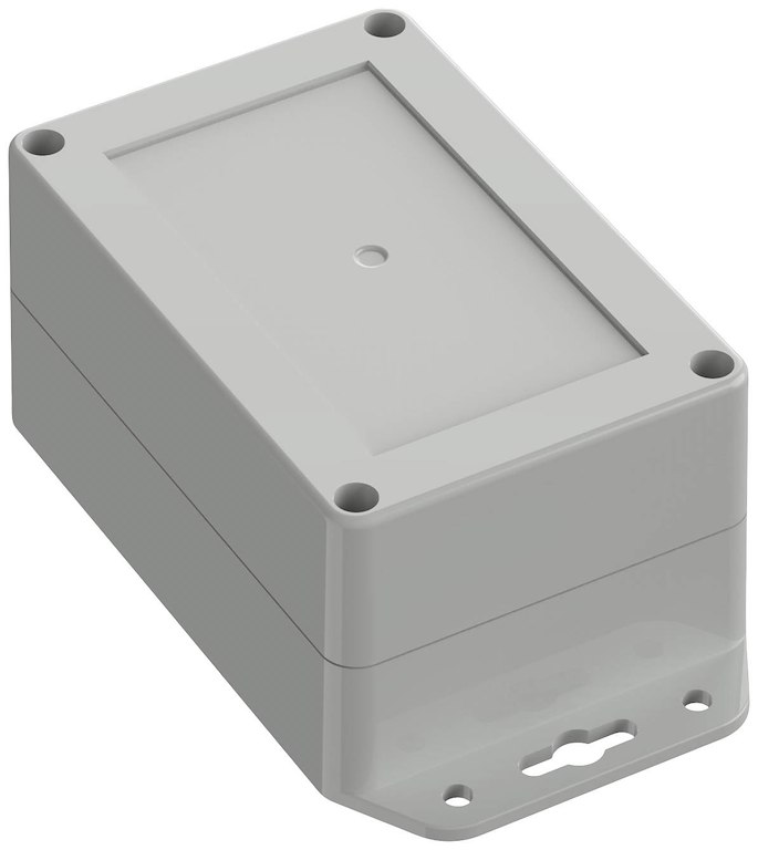 Tru Components TC-10860612 kuciste sa prirubnicom ABS svetlo sivo