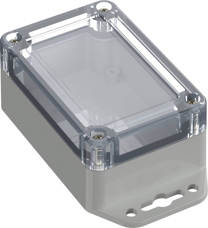 Tru Components TC-10860428 kuciste sa prirubnicom od polikarbonata svetlosiva