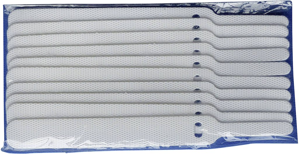 Prihvatne kablovske vezice za snopljenje, grip i mekani deo, bele Tru Components 800-010-Vreca 10 kom
