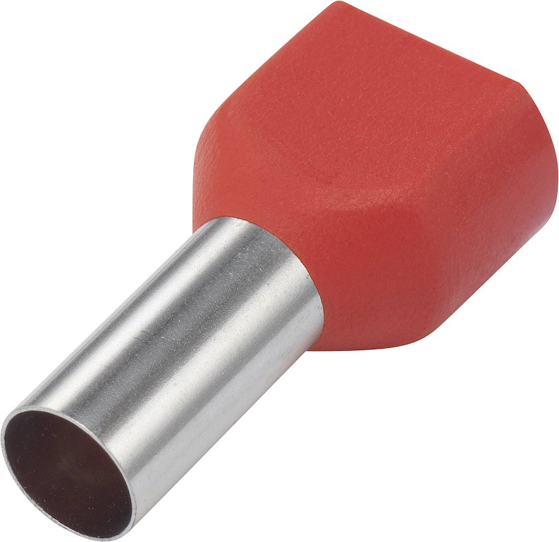Tru Components 1091320 dvokraki 10 mm 2 delimicno izolovani crveni 100 kom