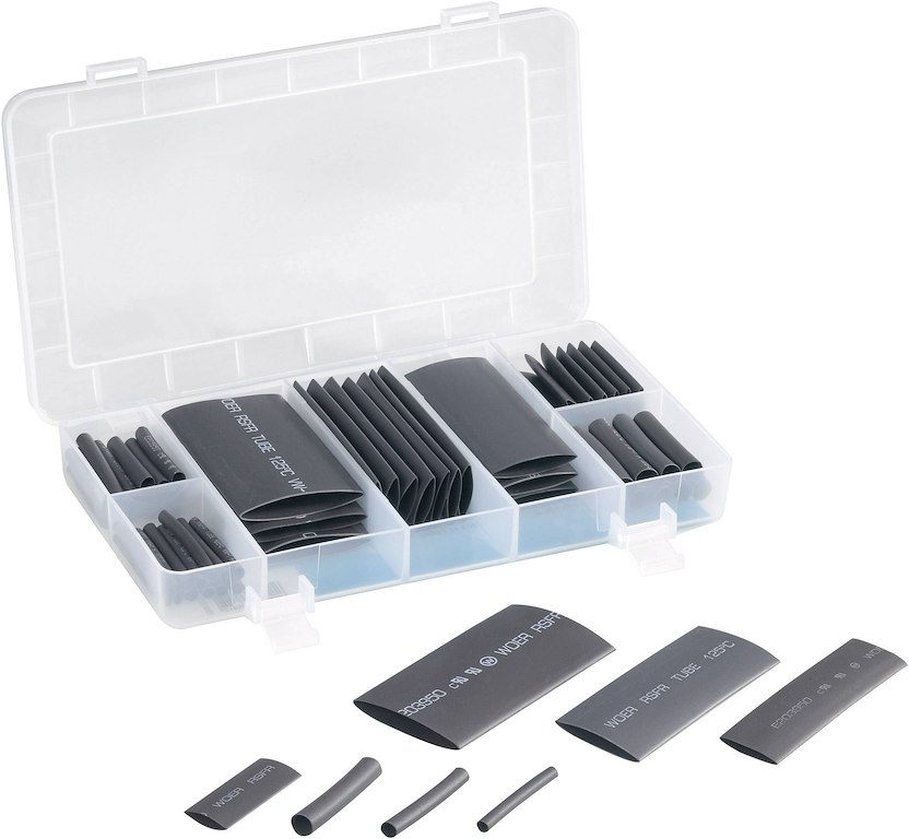 Asortiman toploskupljajucih cevi, crne, odnos skupljanja: 2:1 Tru Components 523800