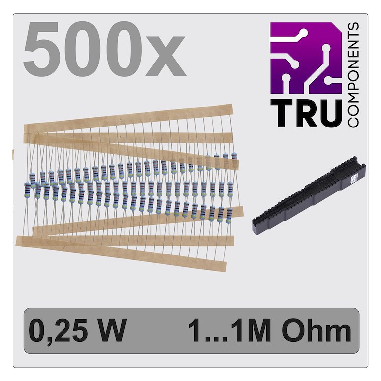 TRU Components TC-12888452 metalnoslojni otpornik 0,25 W 1 % (pak. 500 kom)